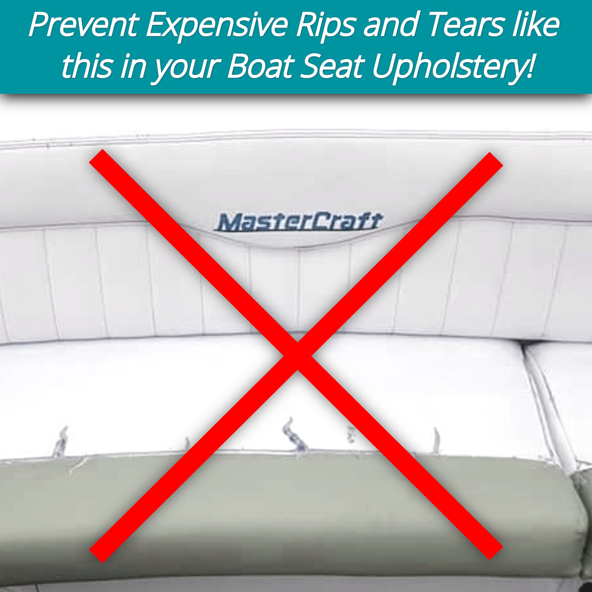 WAKE 10 Step Mat - Waterproof Boat Seat Protector - Prevent Rips in Ma